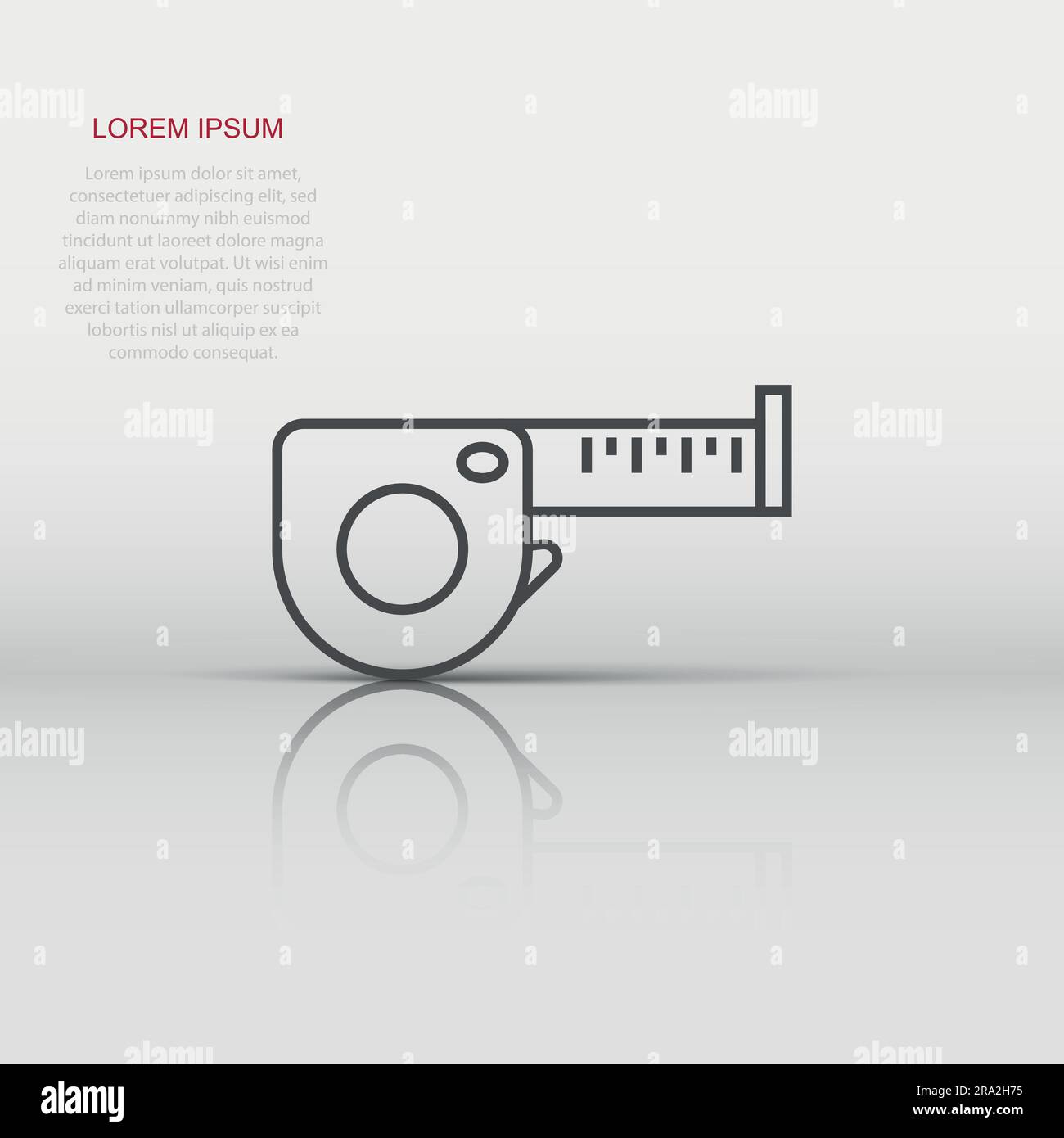 Measure tape icon in flat style. Ruler sign vector illustration on ...