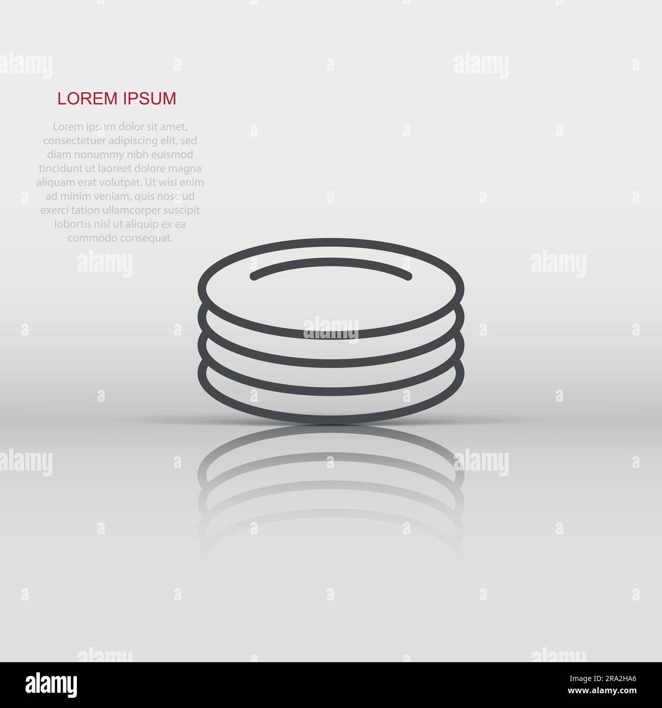 Stack of plates in restaurant Stock Vector Images - Alamy