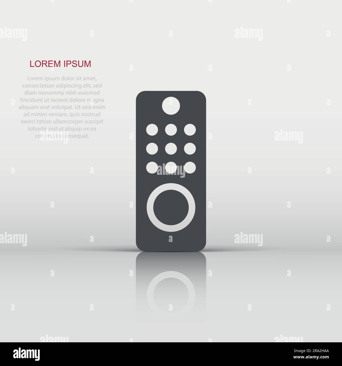 Tv remote icon in flat style. Television sign vector illustration on ...