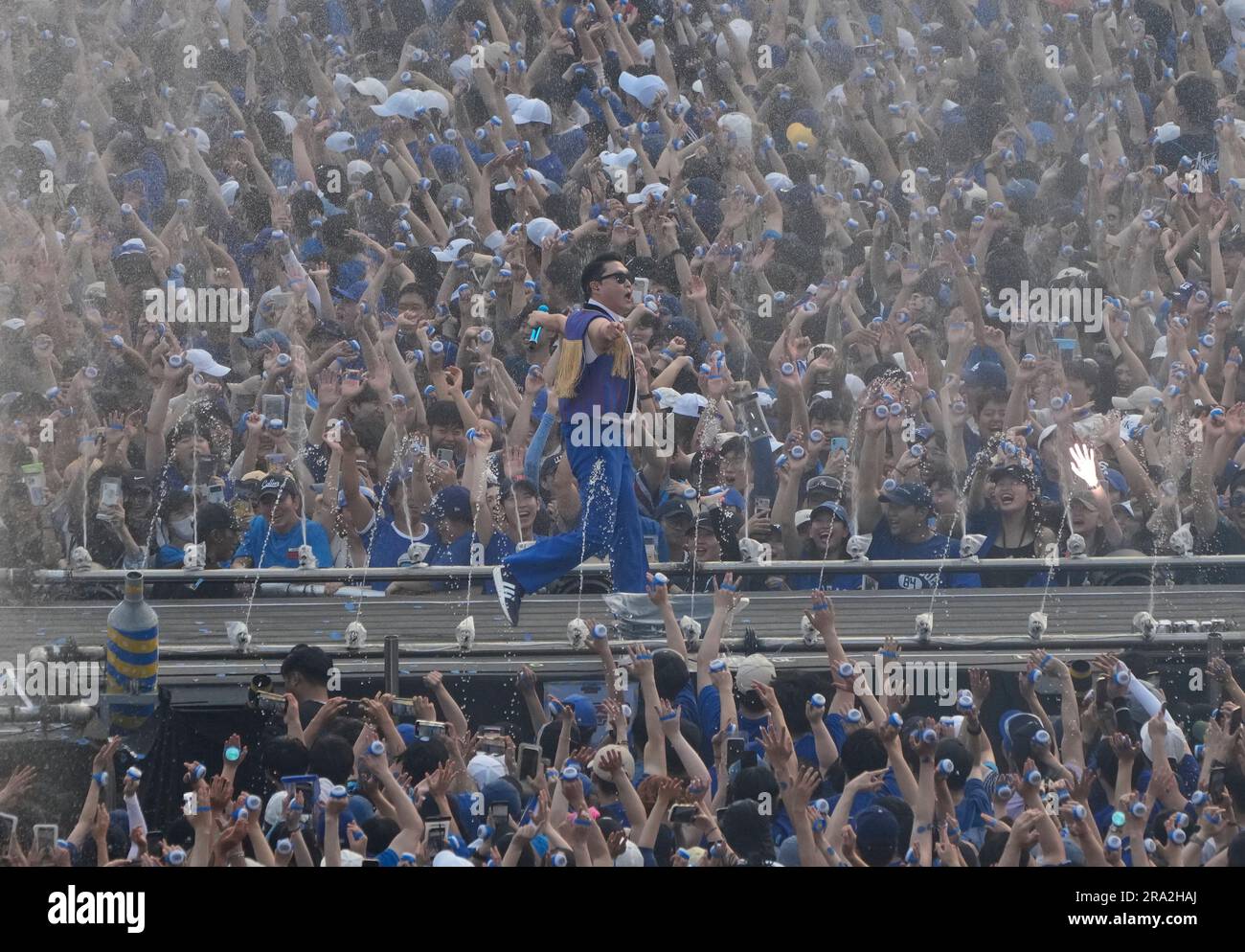 South Korean singer PSY performs during his concert "Summer Swag 2023 ...