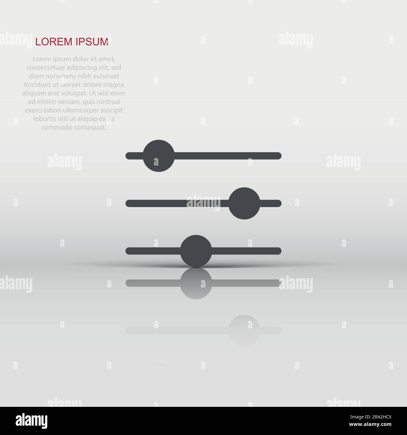 Control volume icon in flat style. Audio adjusting sign vector ...