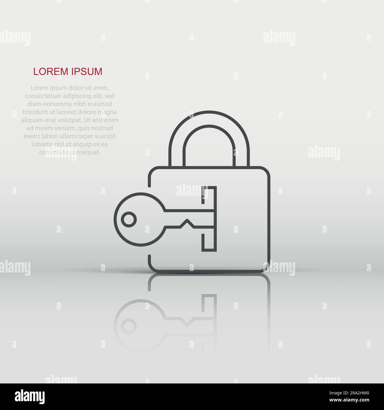 Locker icon in flat style. Padlock password vector illustration on white isolated background ...