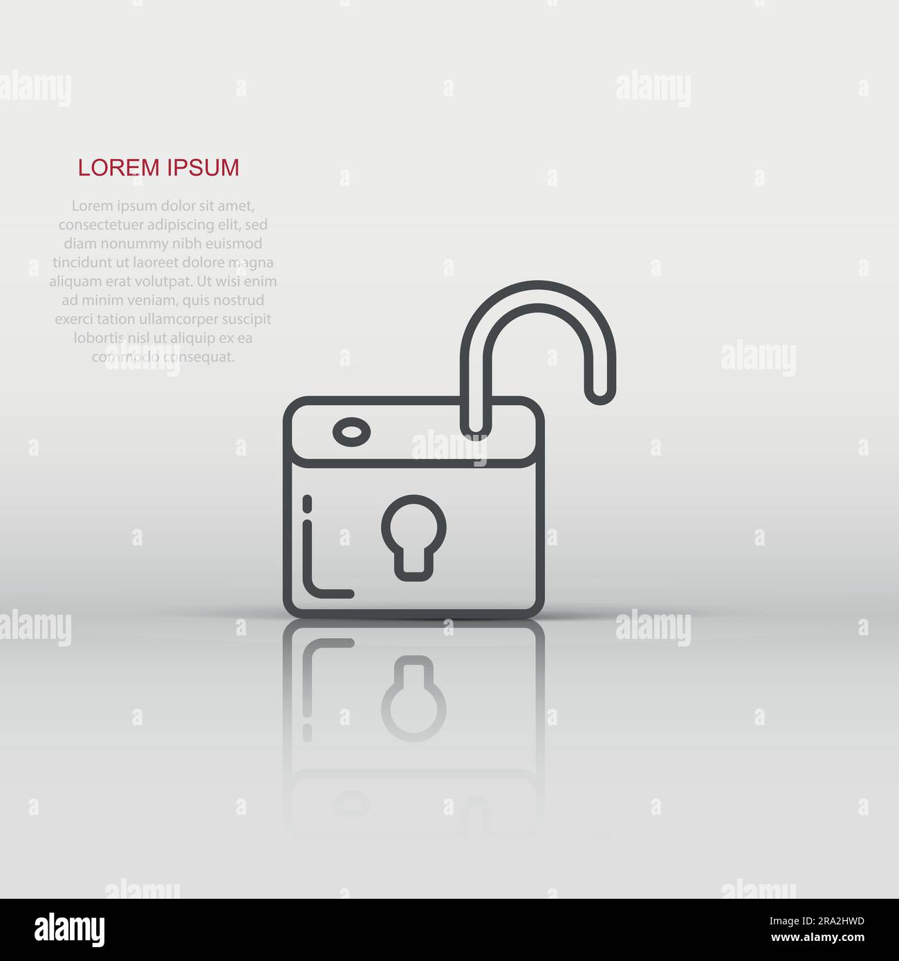 Locker icon in flat style. Padlock password vector illustration on white isolated background ...