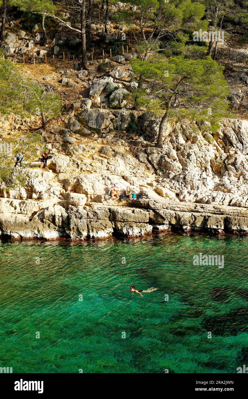France, Bouches du Rhone, Cassis, Calanques National Park, the Calanque ...