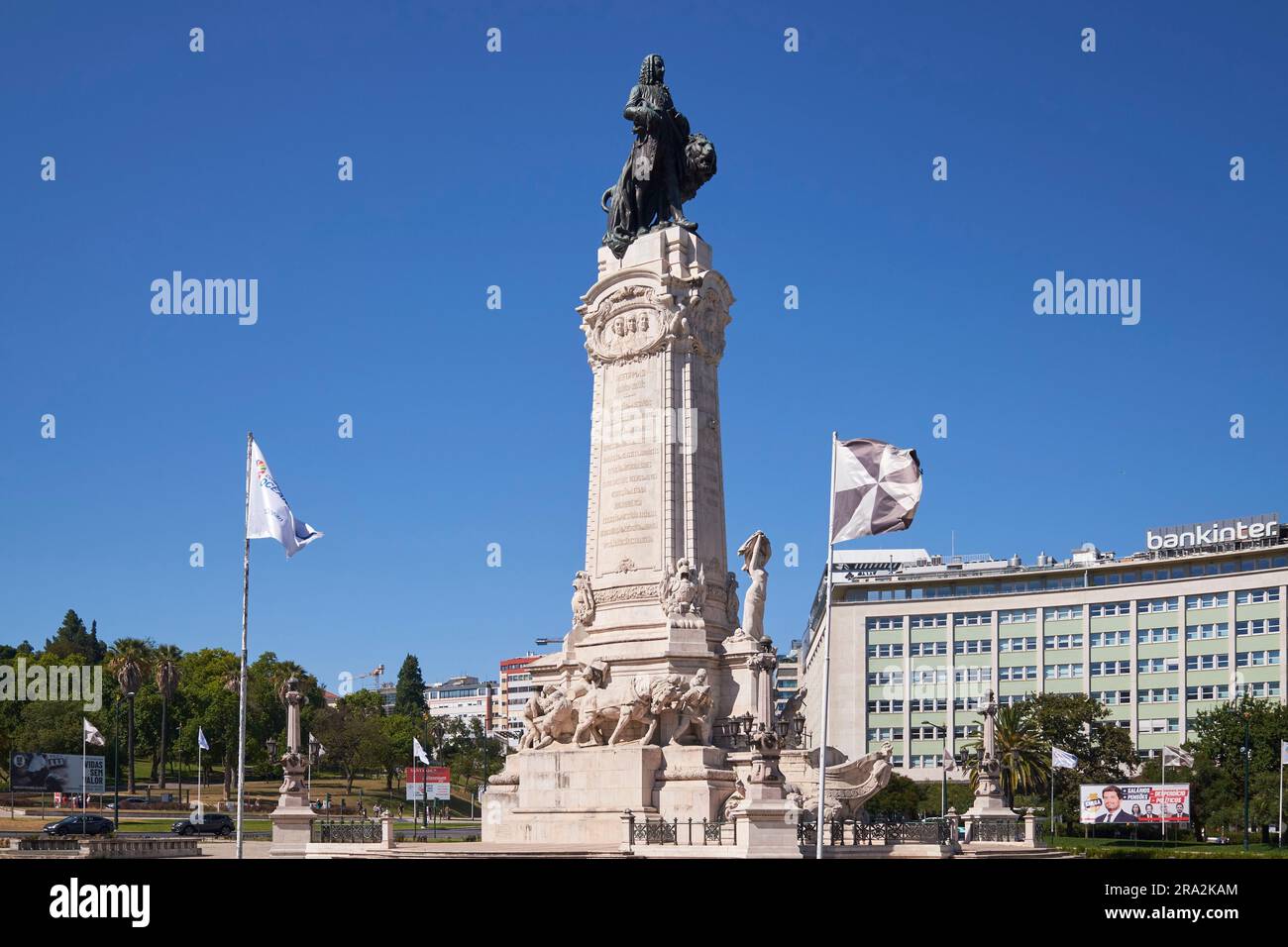 Portugal, Lisbon, Liberty Avenue, Marquis de Pombal Square (Praça ...