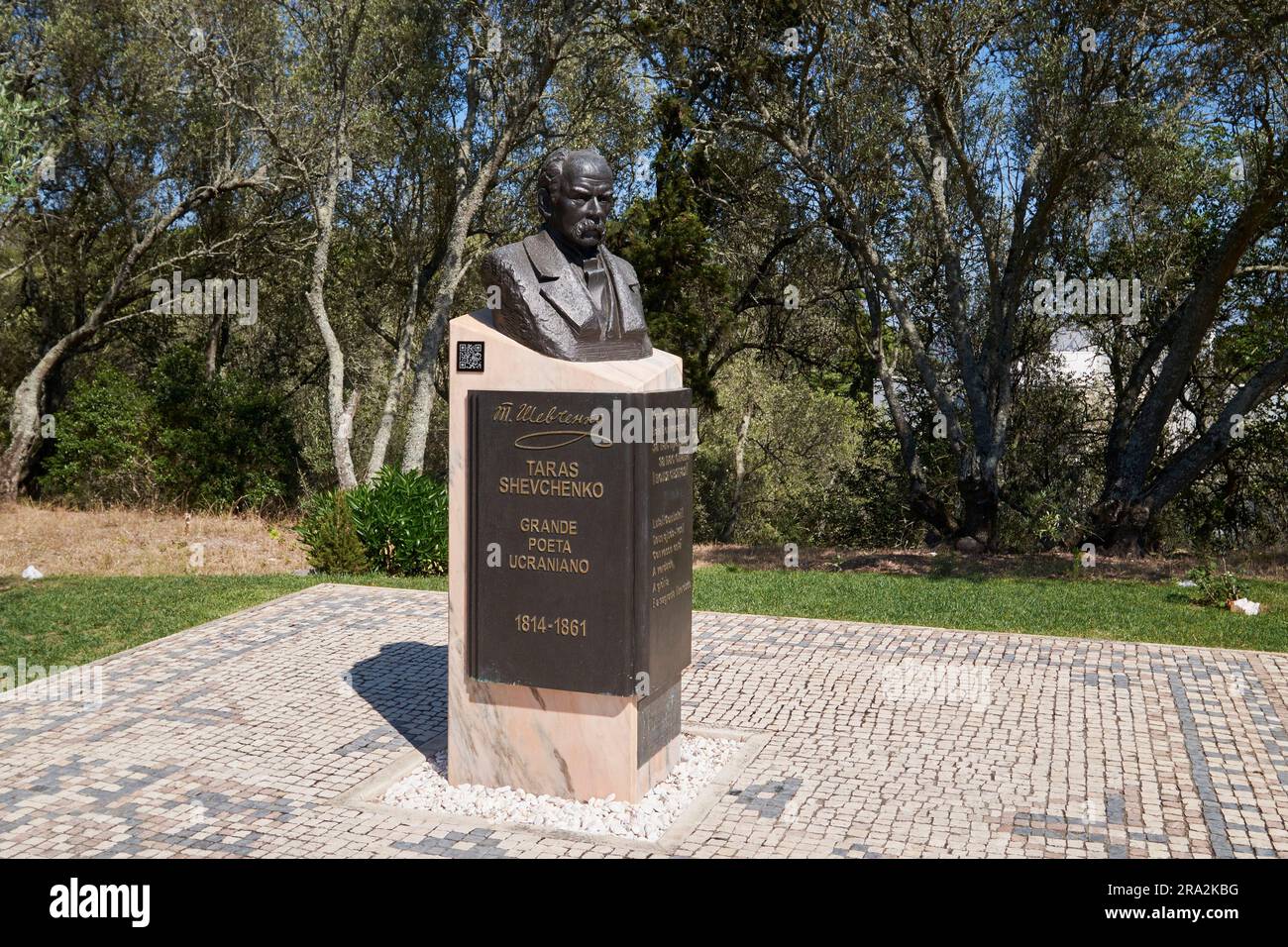 Portugal, Lisbon, Belem district, Bust of Taras Hryhorovych Shevchenko ...