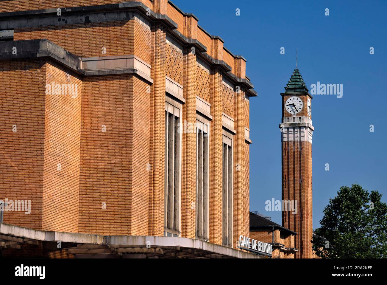 France, Territoire de Belfort, Belfort, Avenue Wilson, railway station ...