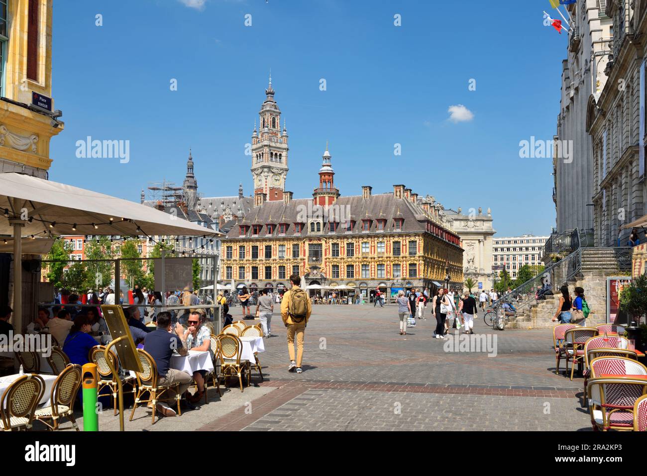 France, Nord, Lille, Place du General De Gaulle or Grand Place, old ...