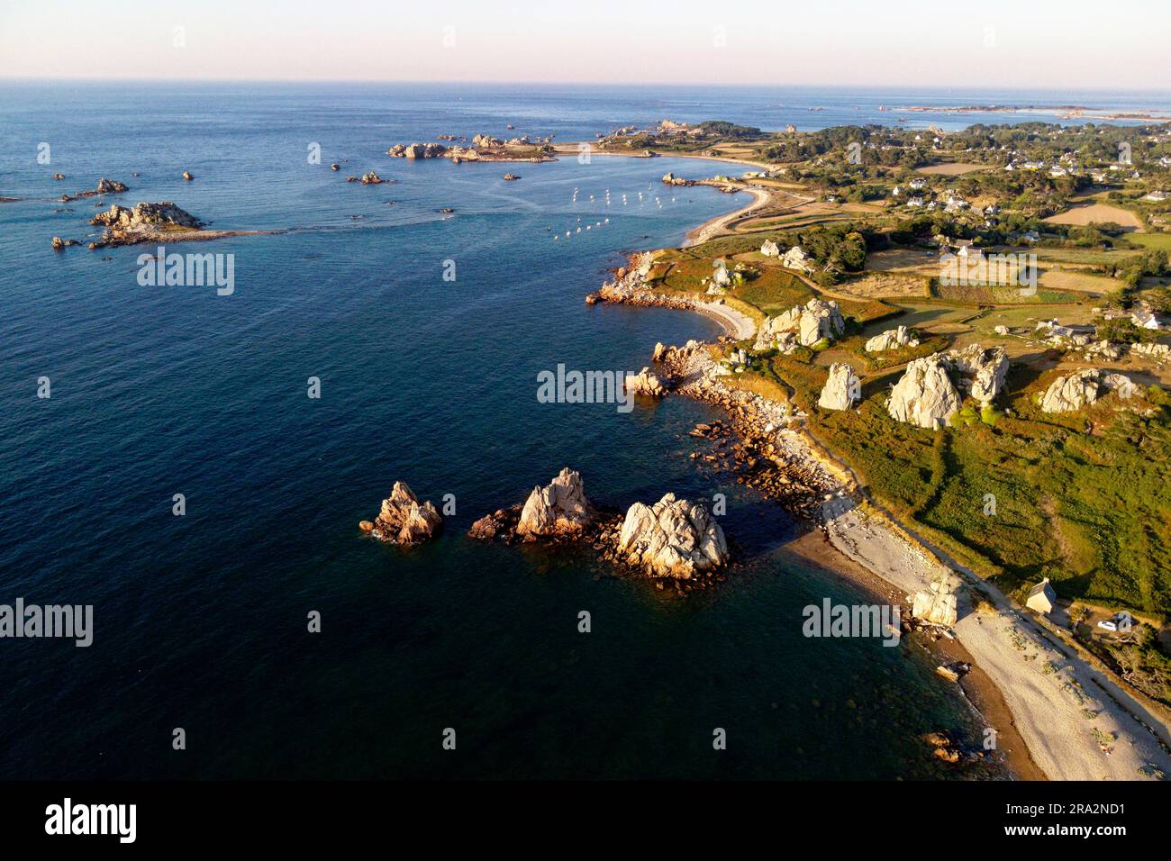 France, Cotes d'Armor, Cote d'Ajoncs, Plougrescant, on the GR 34 hiking ...