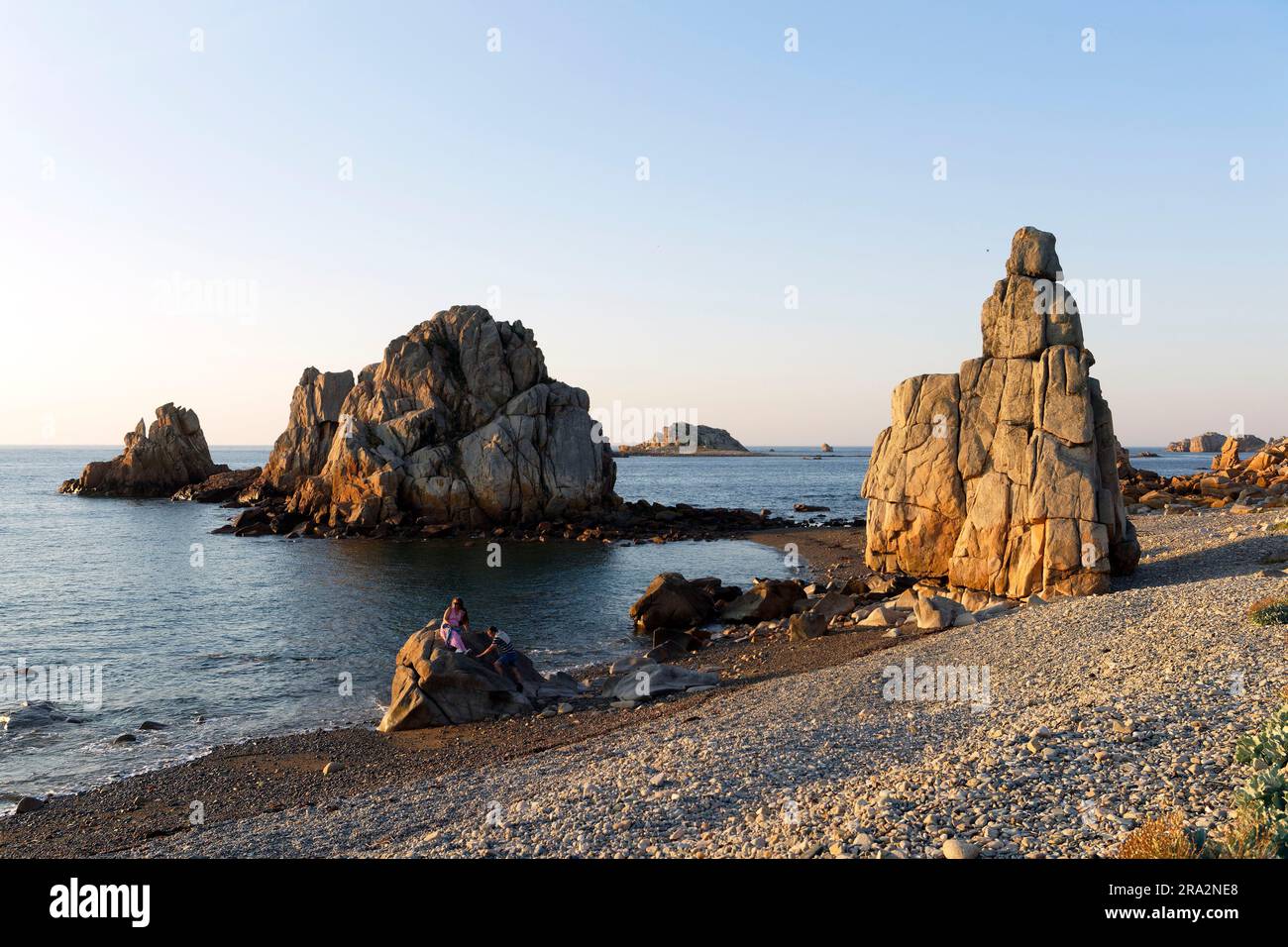 France, Cotes d'Armor, Cote d'Ajoncs, Plougrescant, on the GR 34 hiking ...