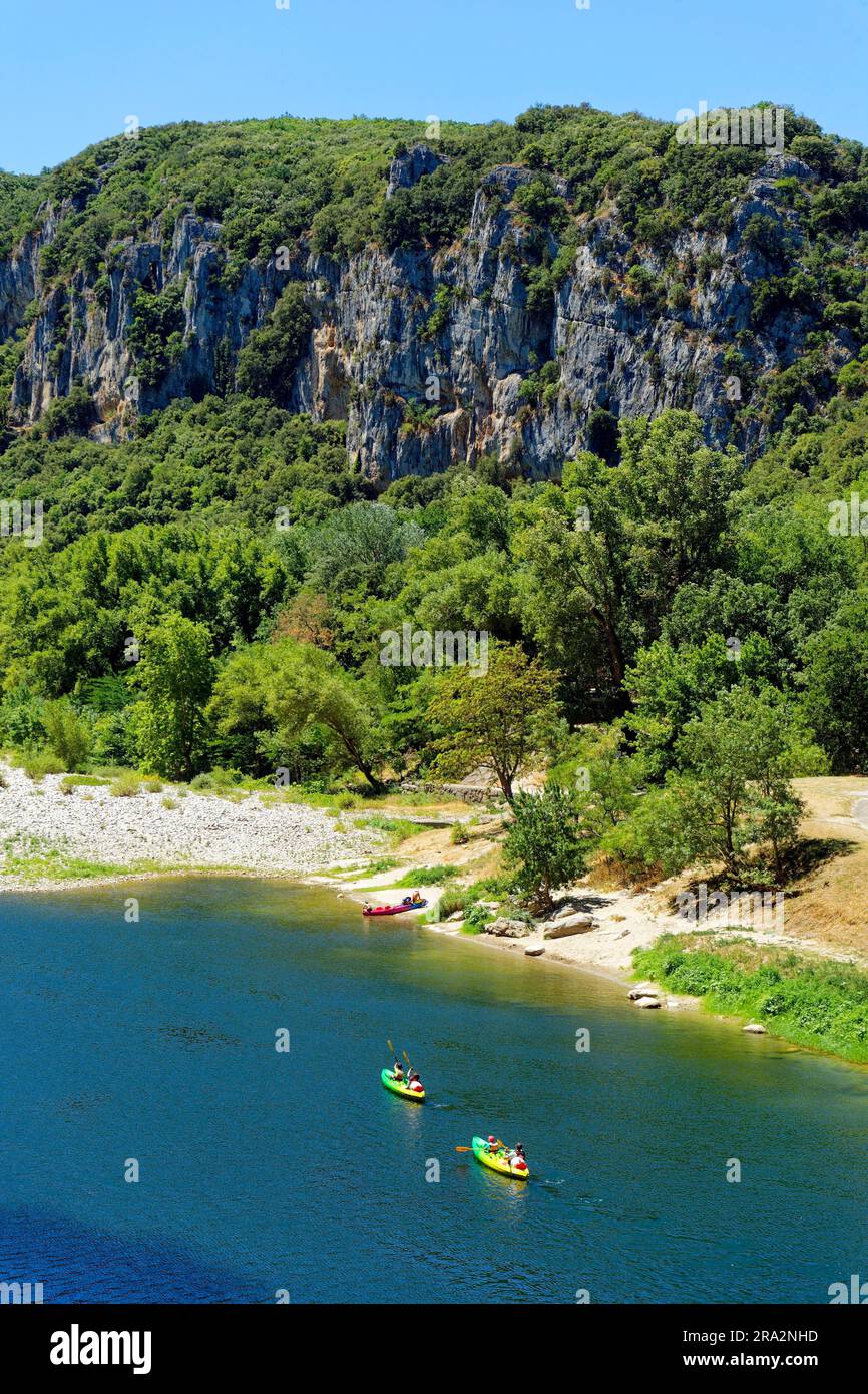 France, Ardeche, Vallon Pont d'Arc, The gorges of the Ardeche (National ...
