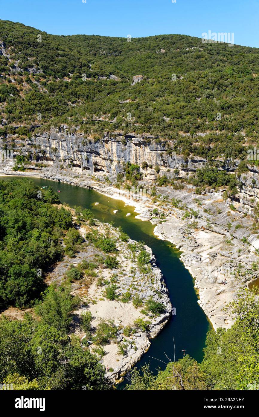 France, Ardeche, Vallon Pont d'Arc, The gorges of the Ardeche (National ...