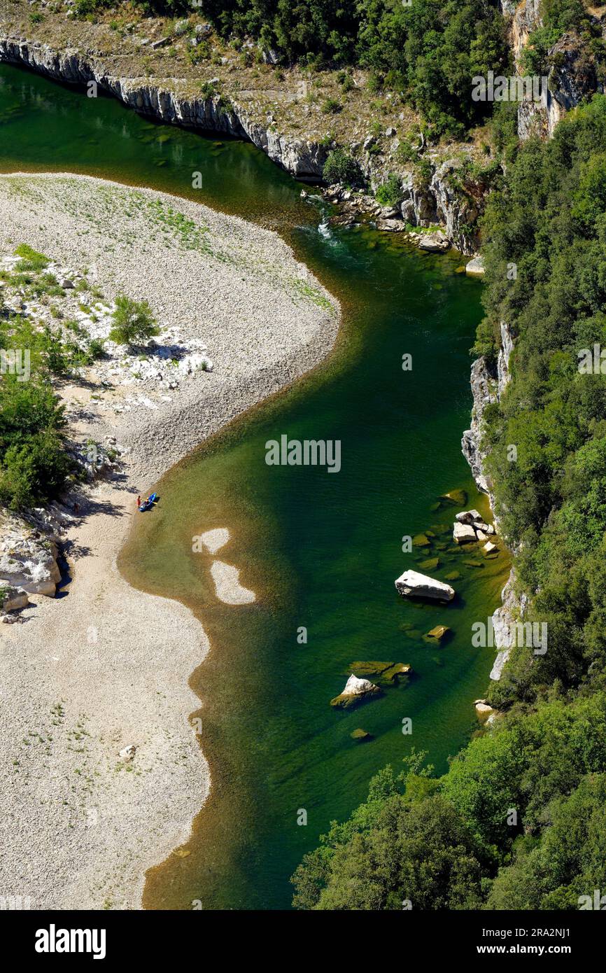 France, Ardeche, Vallon Pont d'Arc, The gorges of the Ardeche (National ...