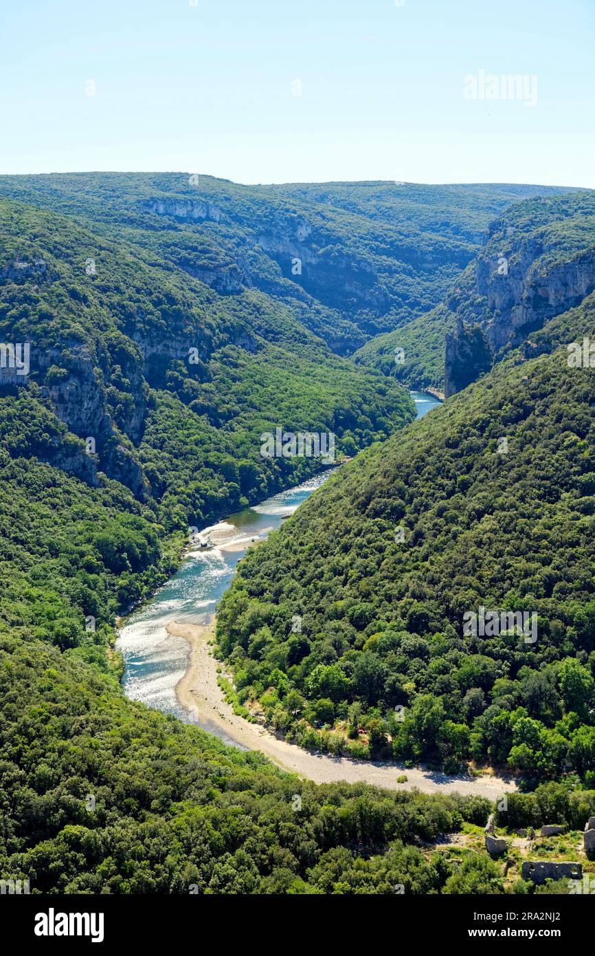 France, Ardeche, Vallon Pont d'Arc, The gorges of the Ardeche (National ...