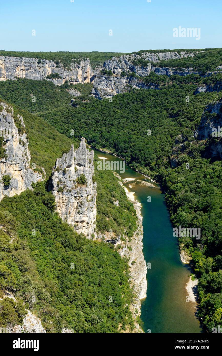 France, Ardeche, Vallon Pont d'Arc, The gorges of the Ardeche (National ...