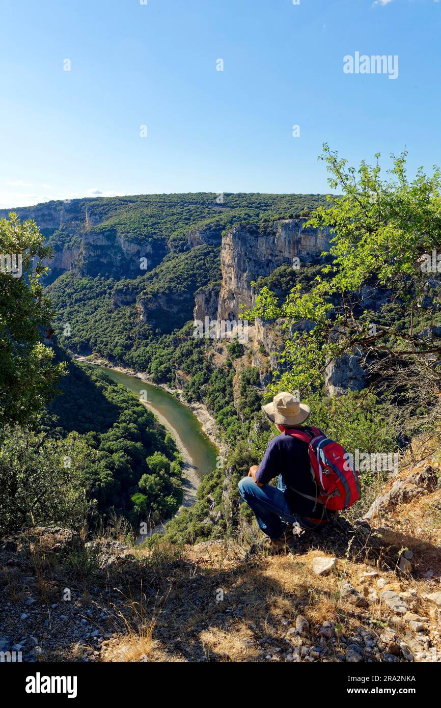 France, Ardeche, Vallon Pont d'Arc, The gorges of the Ardeche (National ...
