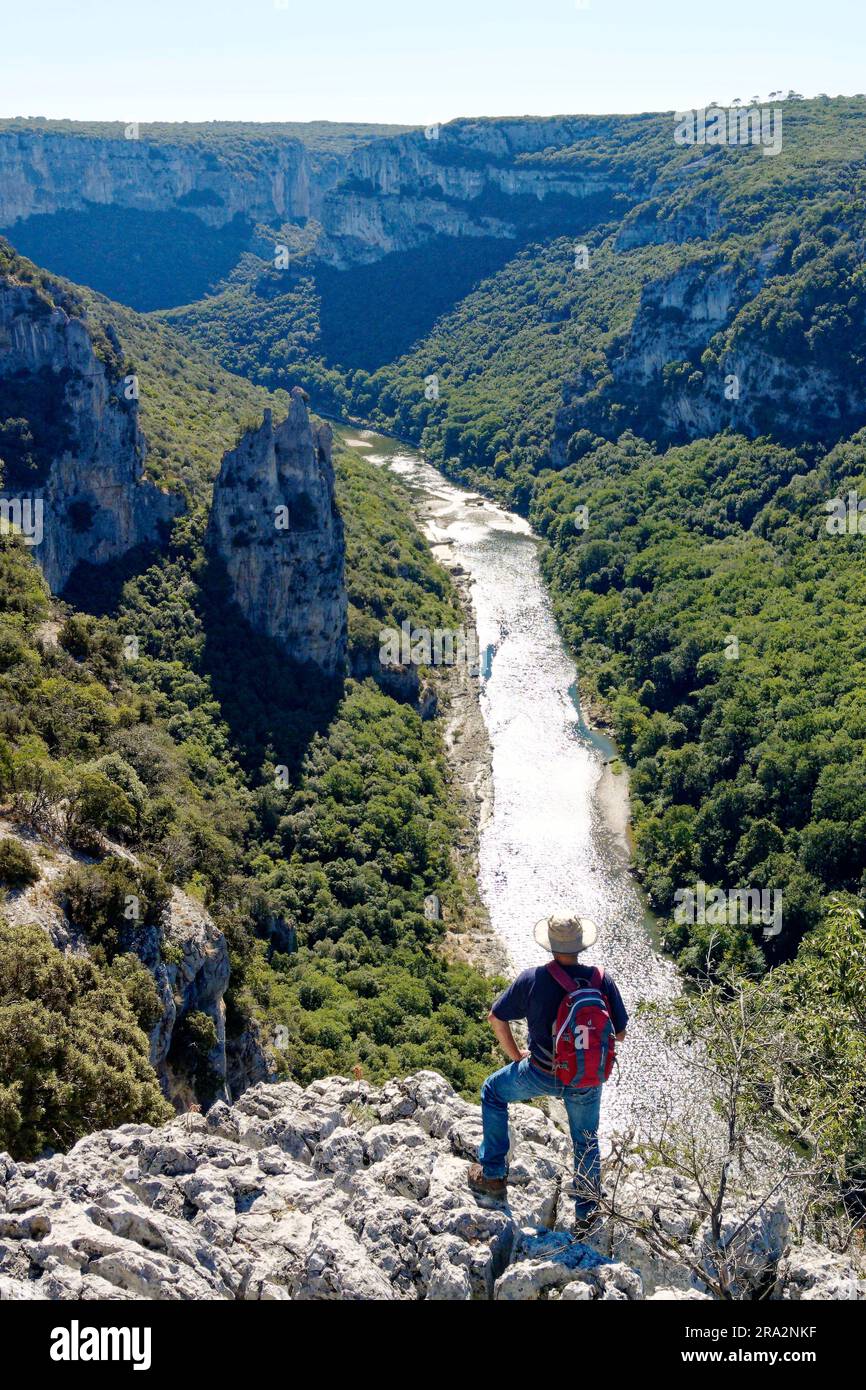 France, Ardeche, Vallon Pont d'Arc, The gorges of the Ardeche (National ...