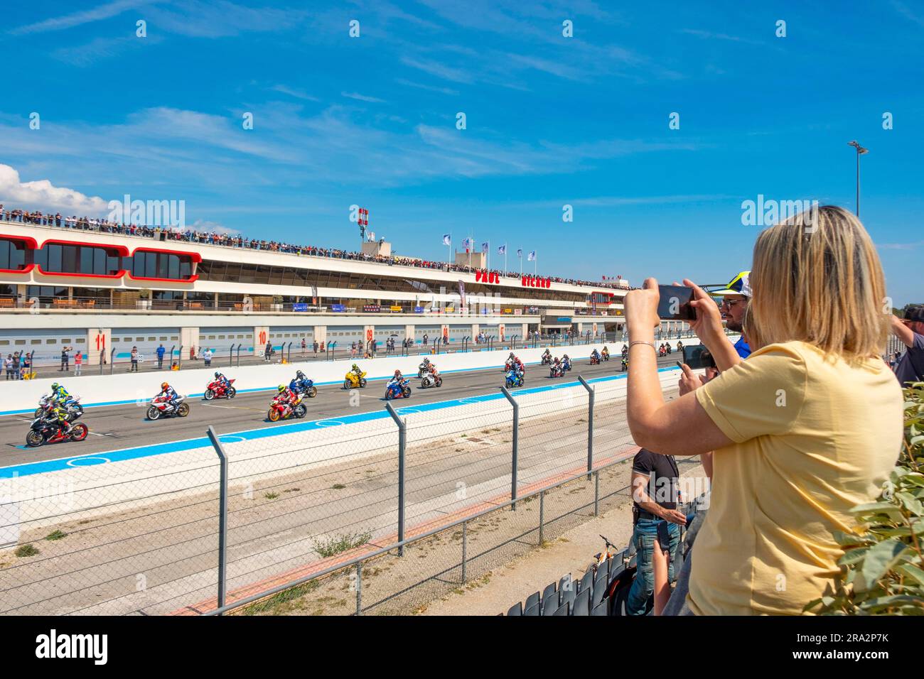 France, Var, Le Castellet, Paul Ricard racing circuit, old motorcycle ...
