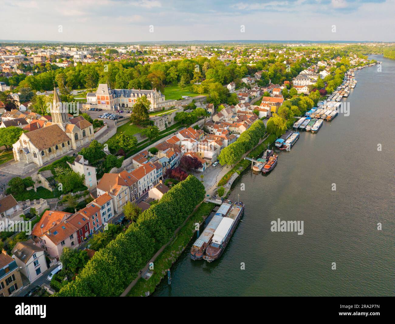 France, Yvelines, Conflans Sainte Honorine, the autonomous harbour with ...