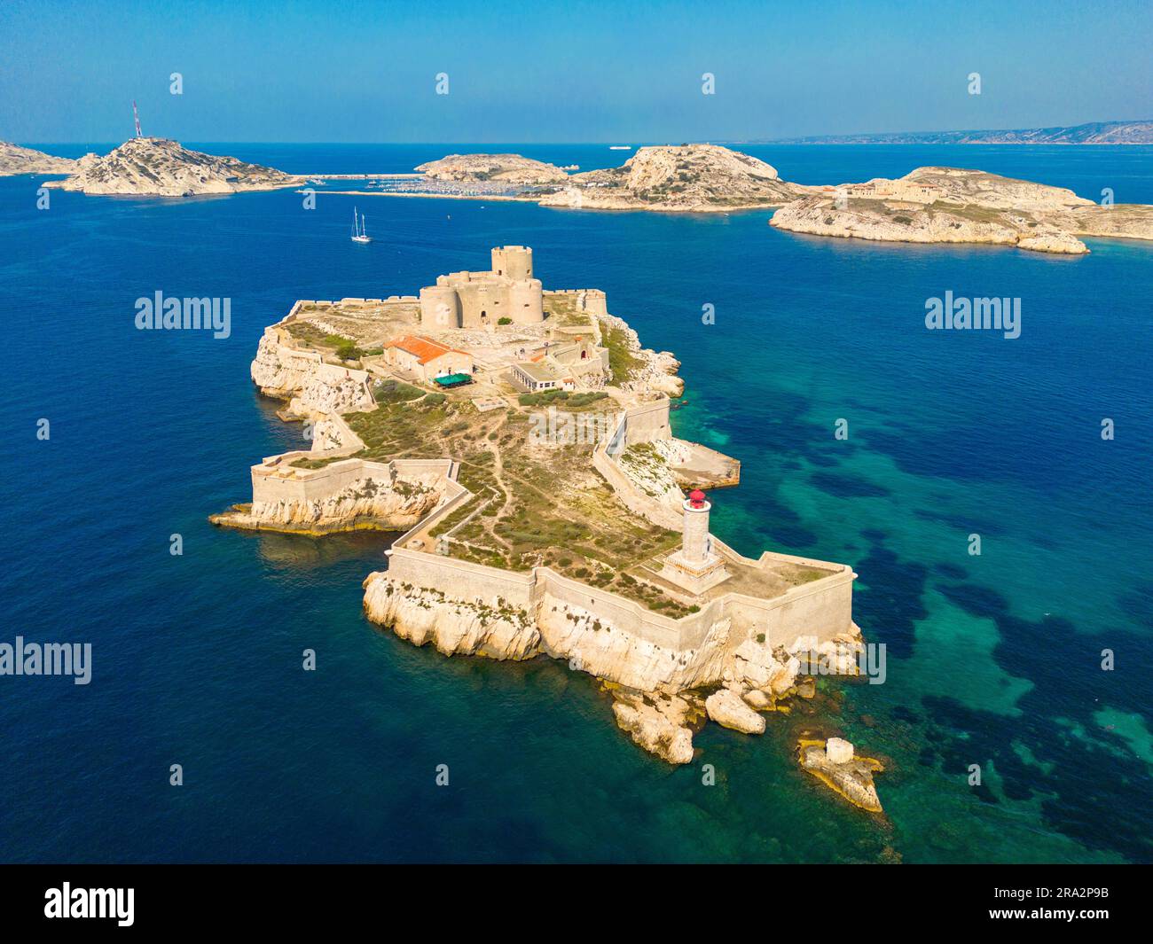 France, Bouches du Rhone, Calanques National Park, Marseille, Frioul ...