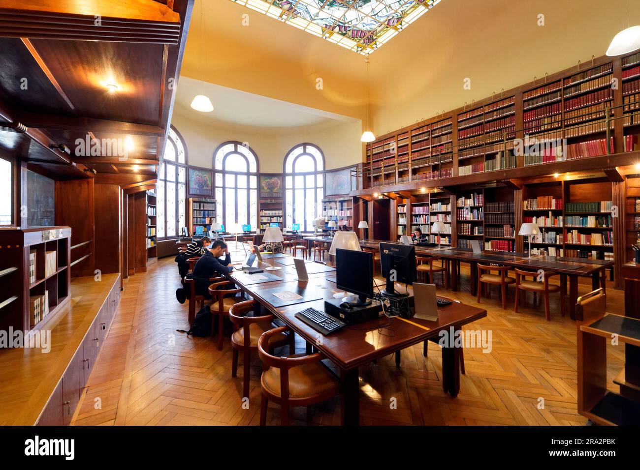 France, Marne, Reims, Carnegie library, reading room Stock Photo - Alamy