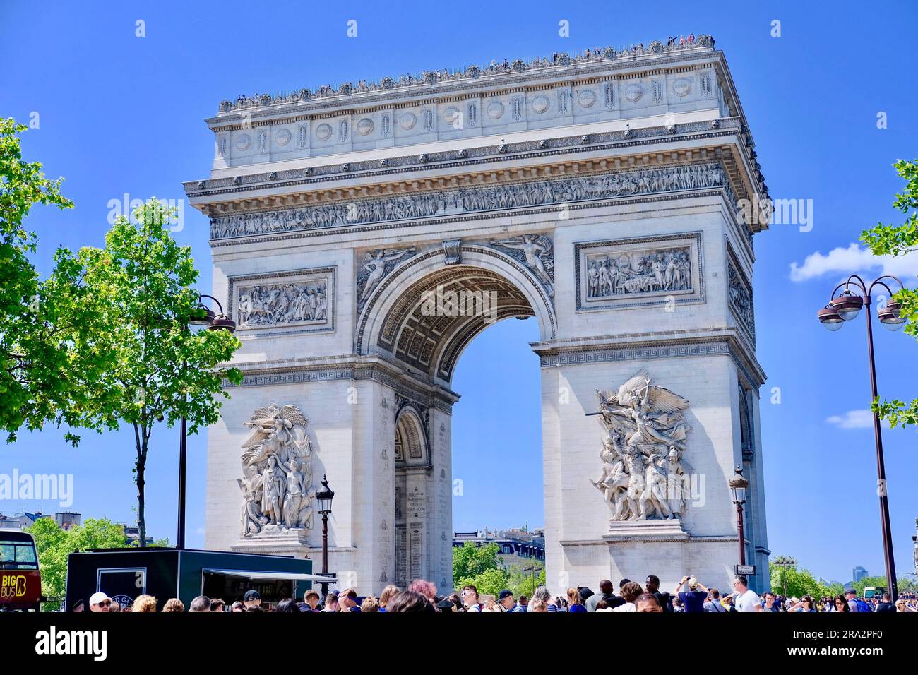 France, Paris, Place Charles de Gaulle or Etoile, and the Arc de Triomphe Stock Photo - Alamy