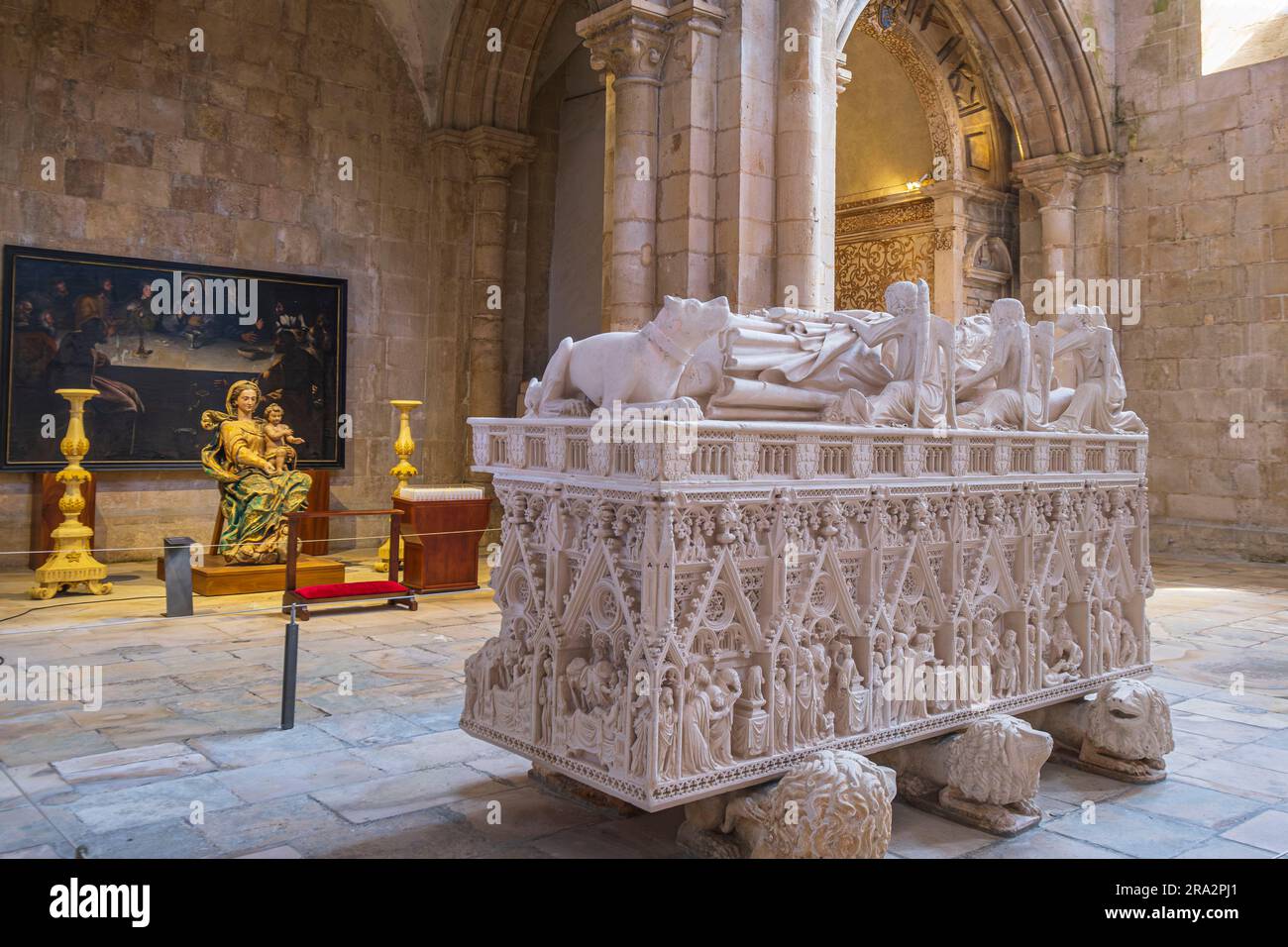 Portugal, Central region, Alcobaça, Santa Maria of Alcobaça monastery ...