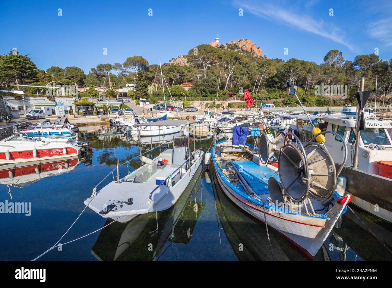 France, Var, Saint-Raphaël, pointed boats, traditional fishing boats in ...