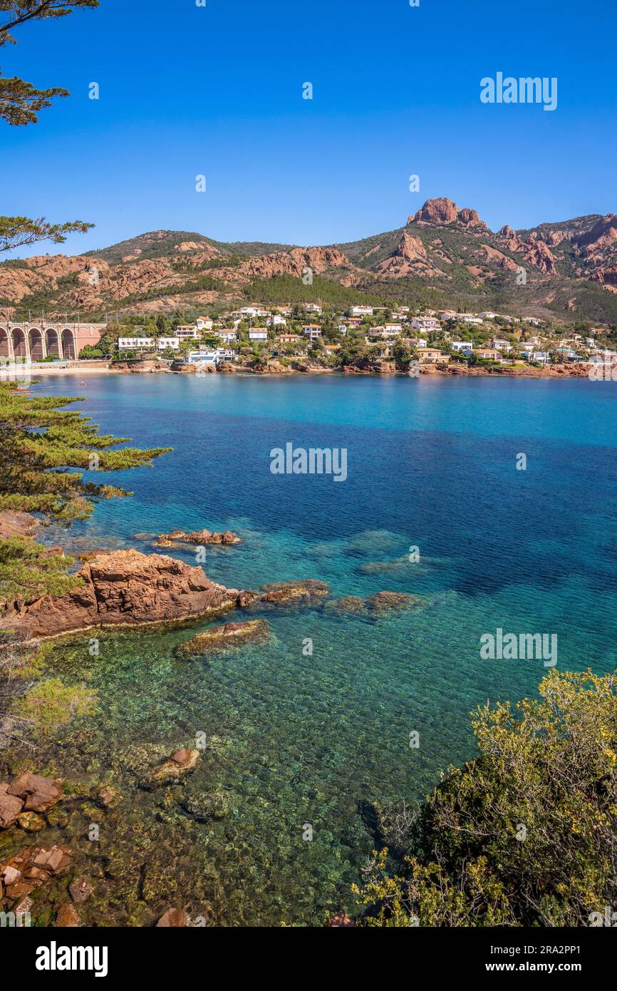 France, Var, Saint-Raphaël, calanque d'Anthéor, Saint Pilon and Cap ...