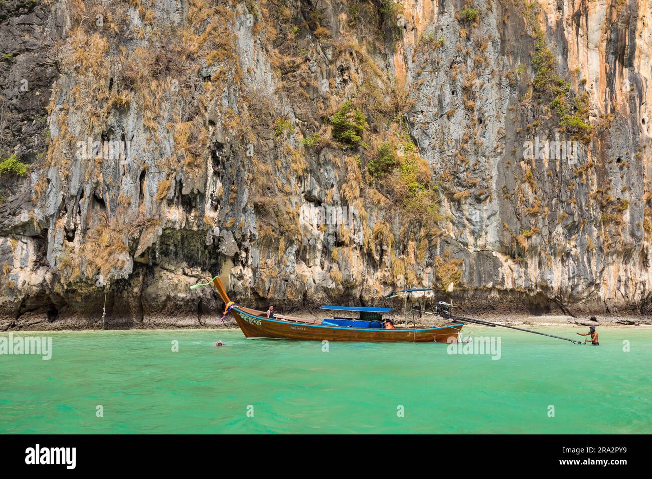 Thailand, Krabi Province, Koh Phi Phi Leh island, Pi Leh Bay (Pi Leh ...