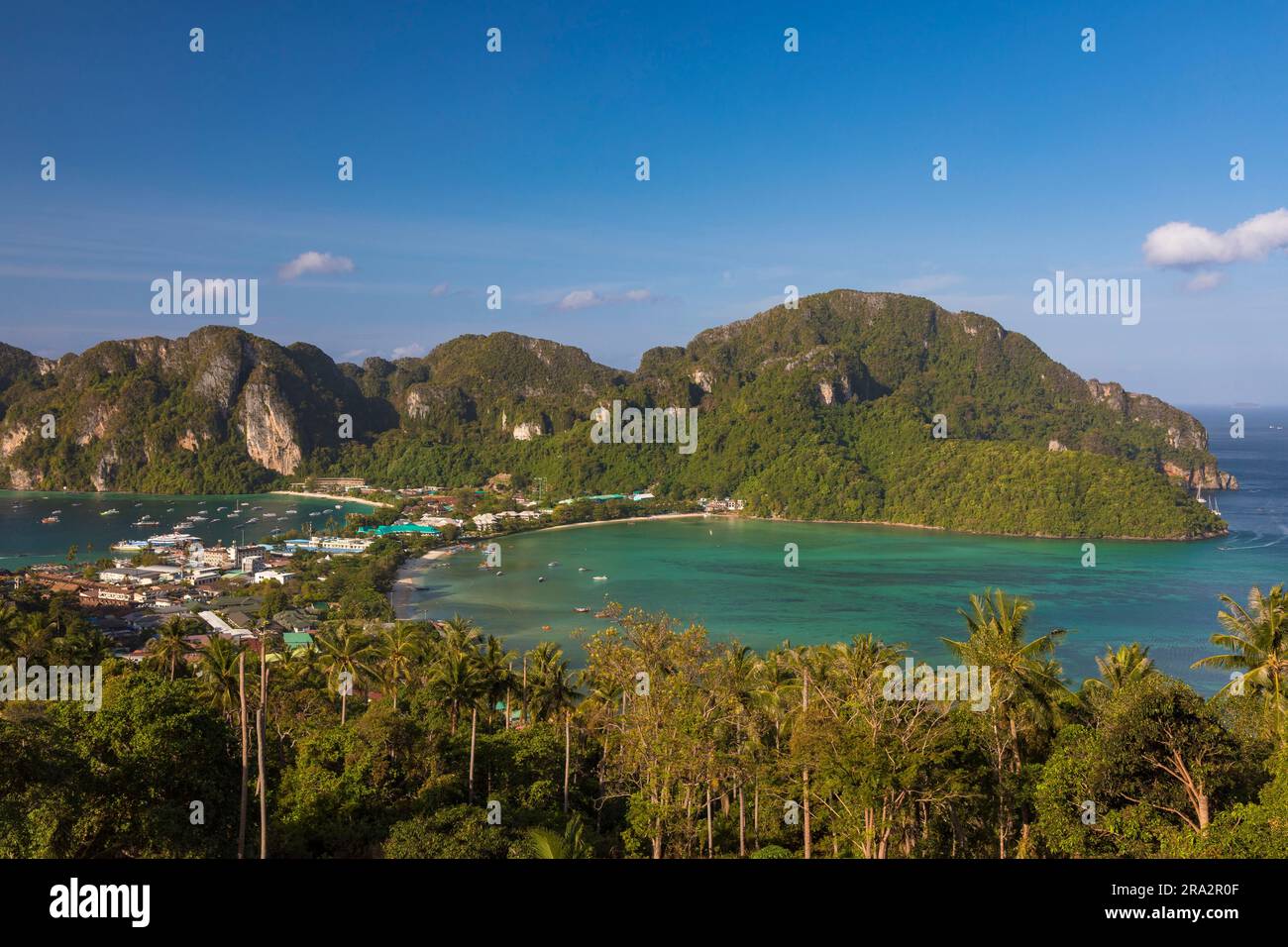 Thailand, Krabi Province, Koh Phi Phi Don Island, Ton Sai bay and Loh ...