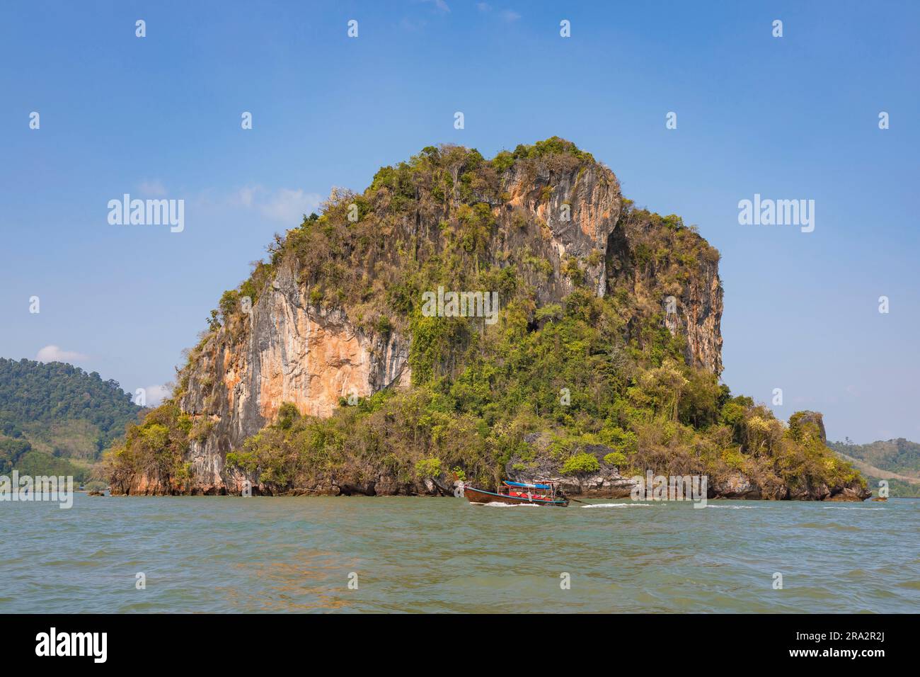 Thailand, Krabi Province, Koh Daeng Island (human skull representation ...