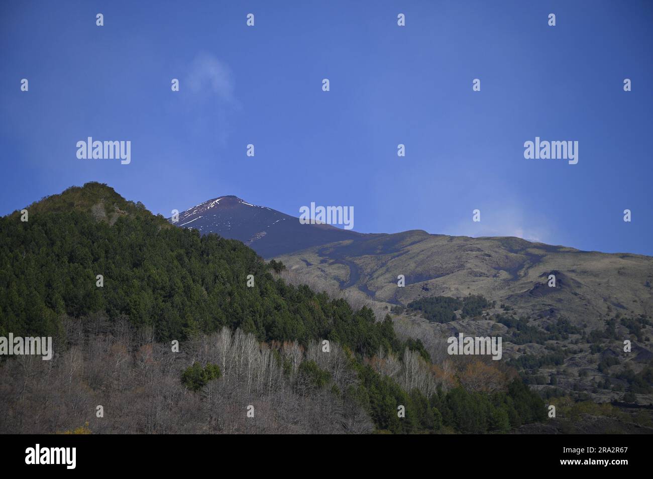 Scenic landscape on the grounds of Parco dell'Etna a protected natural ...