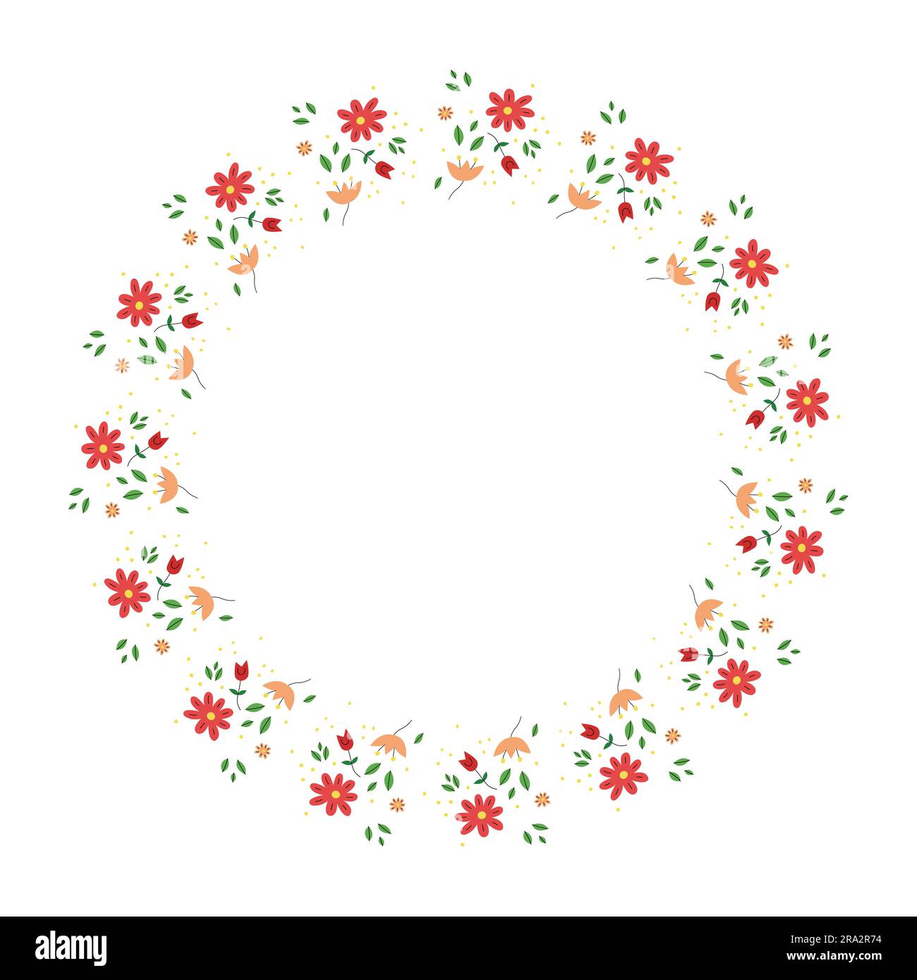 Circle floral pattern for decorations. Perfect for wedding and engage ...