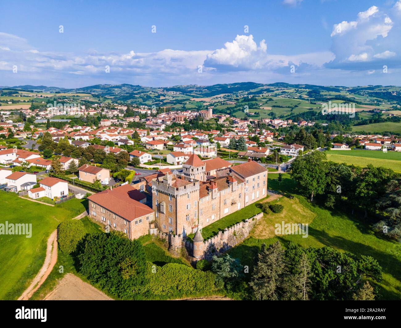 France, Rhone, Saint Symphorien sur Coise, château de Pluvy seat of the ...