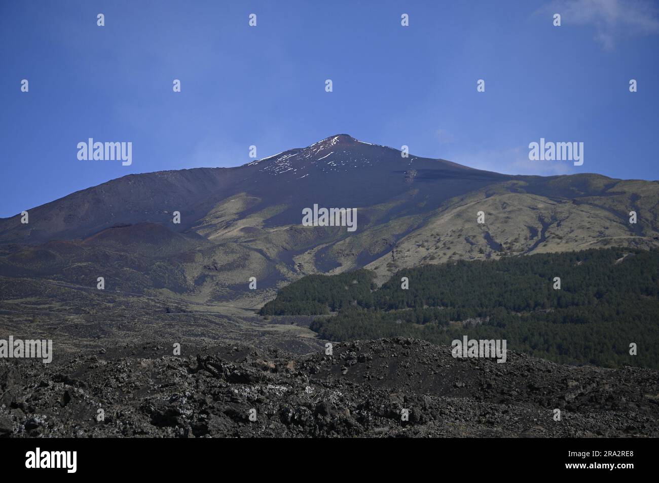Scenic landscape on the grounds of Parco dell'Etna a protected natural ...