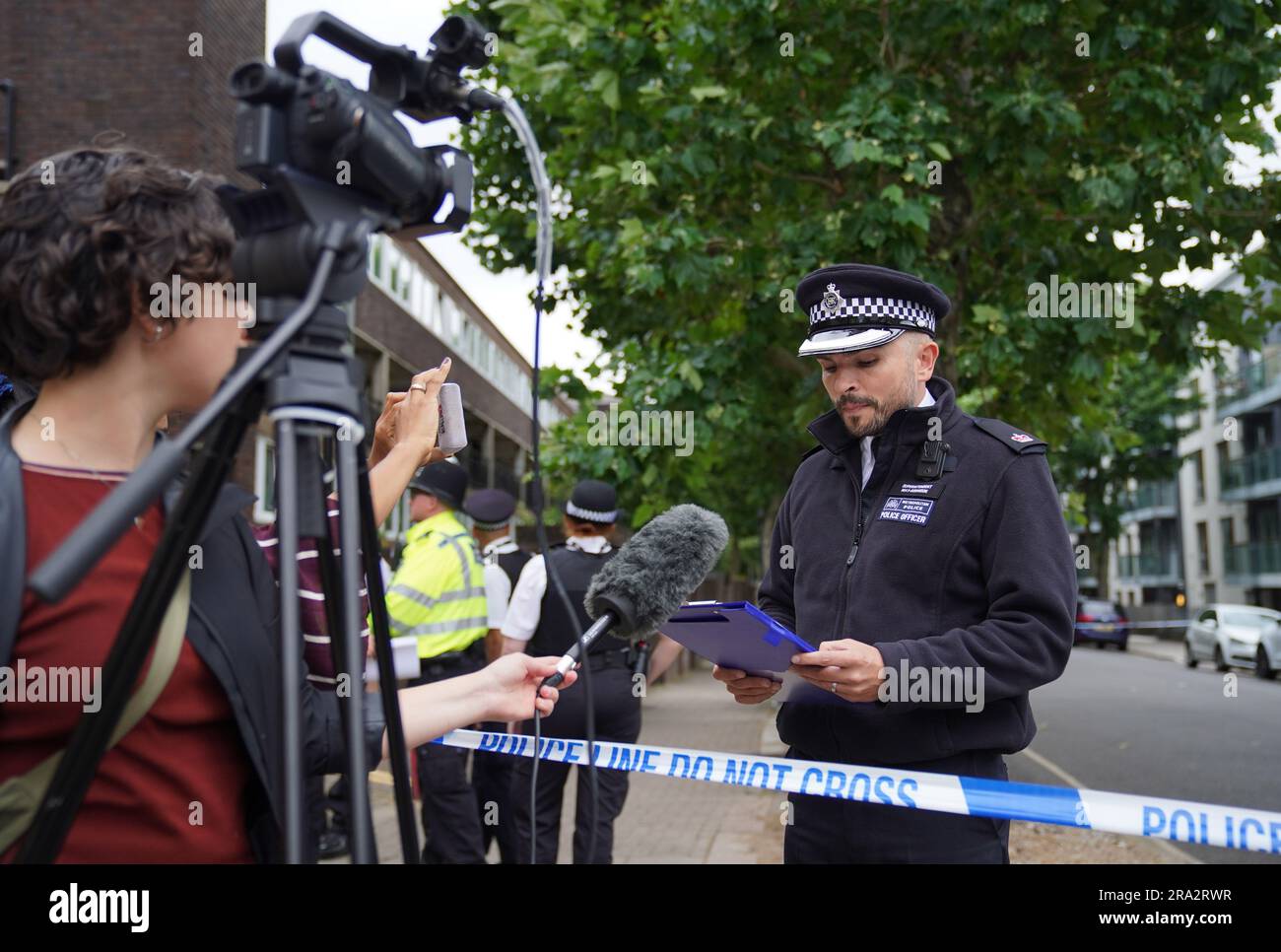 Superindendent Jack May-Robinson from the Metropolitan Police speaking ...