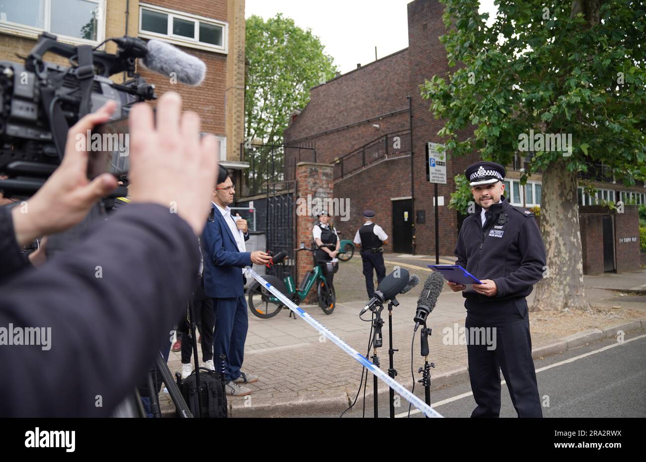 Superindendent Jack May-Robinson from the Metropolitan Police speaking ...