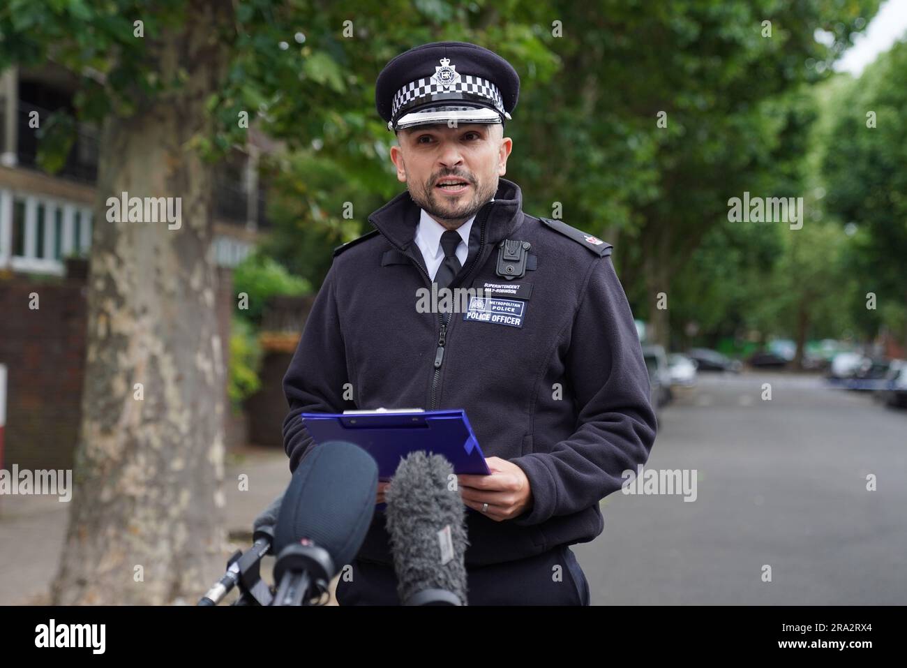 Superindendent Jack May-Robinson from the Metropolitan Police speaking ...
