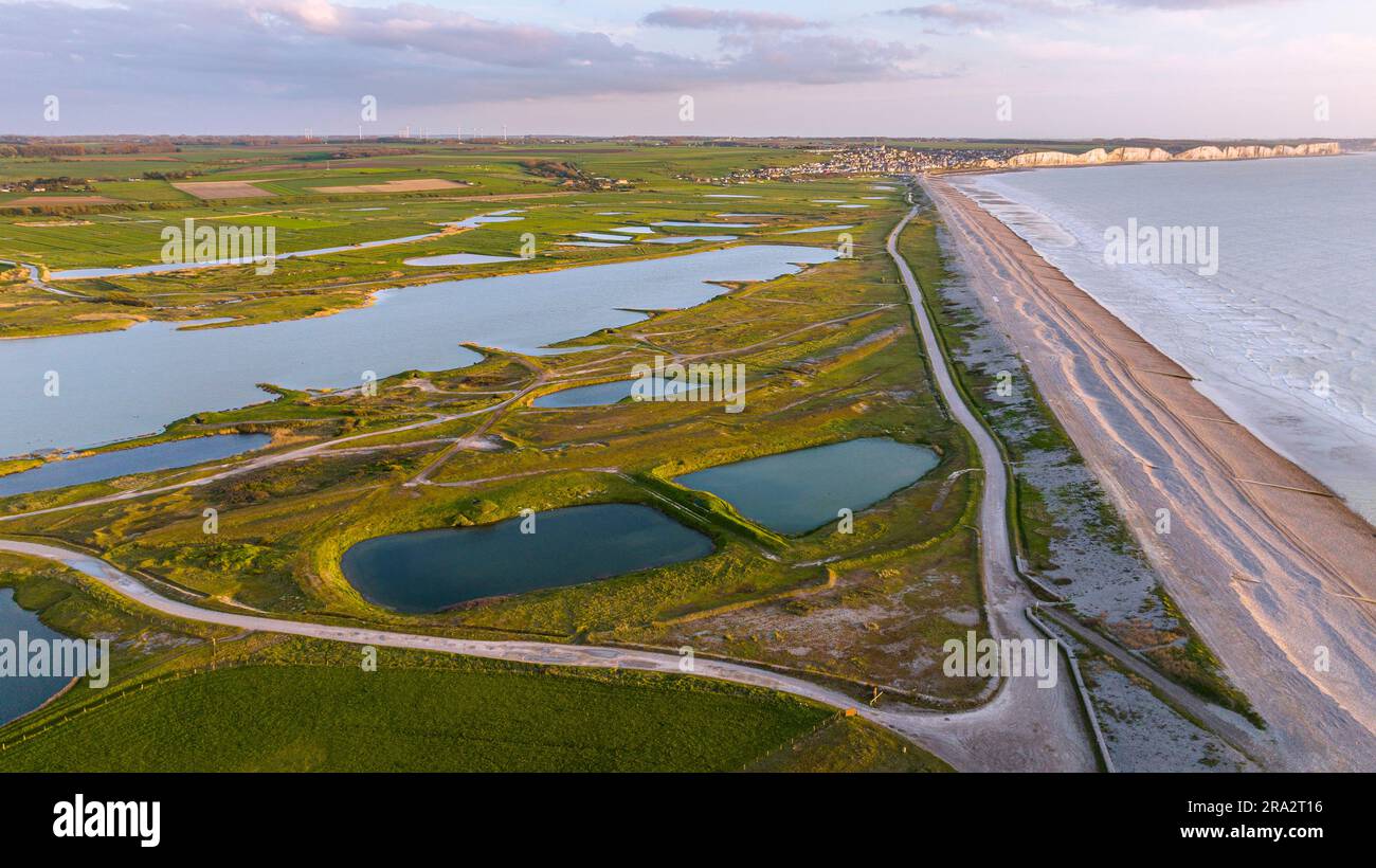 France, Somme, Baie de Somme, Ault, Cayeux-sur-mer, Le hâble d'Ault ...