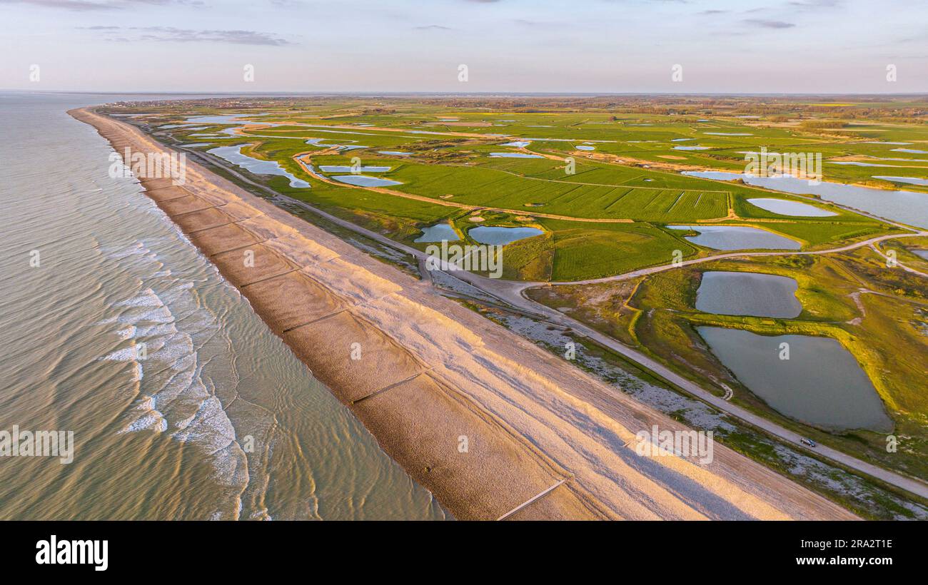 France, Somme, Baie de Somme, Ault, Cayeux-sur-mer, Le hâble d'Ault ...