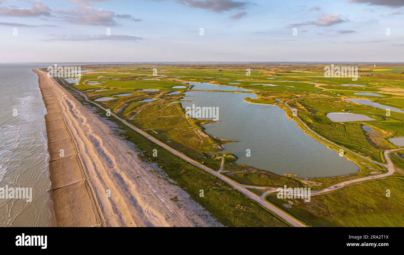 France, Somme, Baie de Somme, Ault, Cayeux-sur-mer, Le hâble d'Ault ...