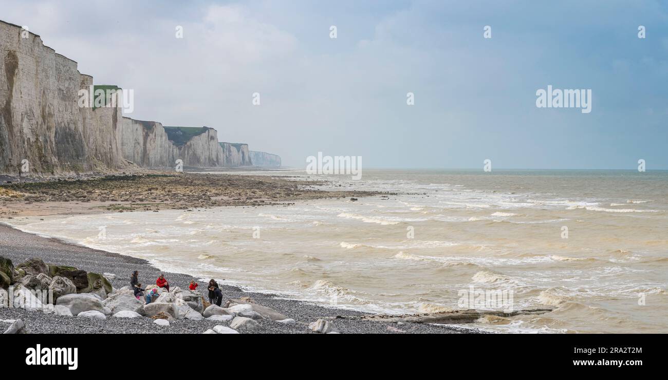 France, Somme, Baie de Somme, Ault, The plain at the bottom of the ...