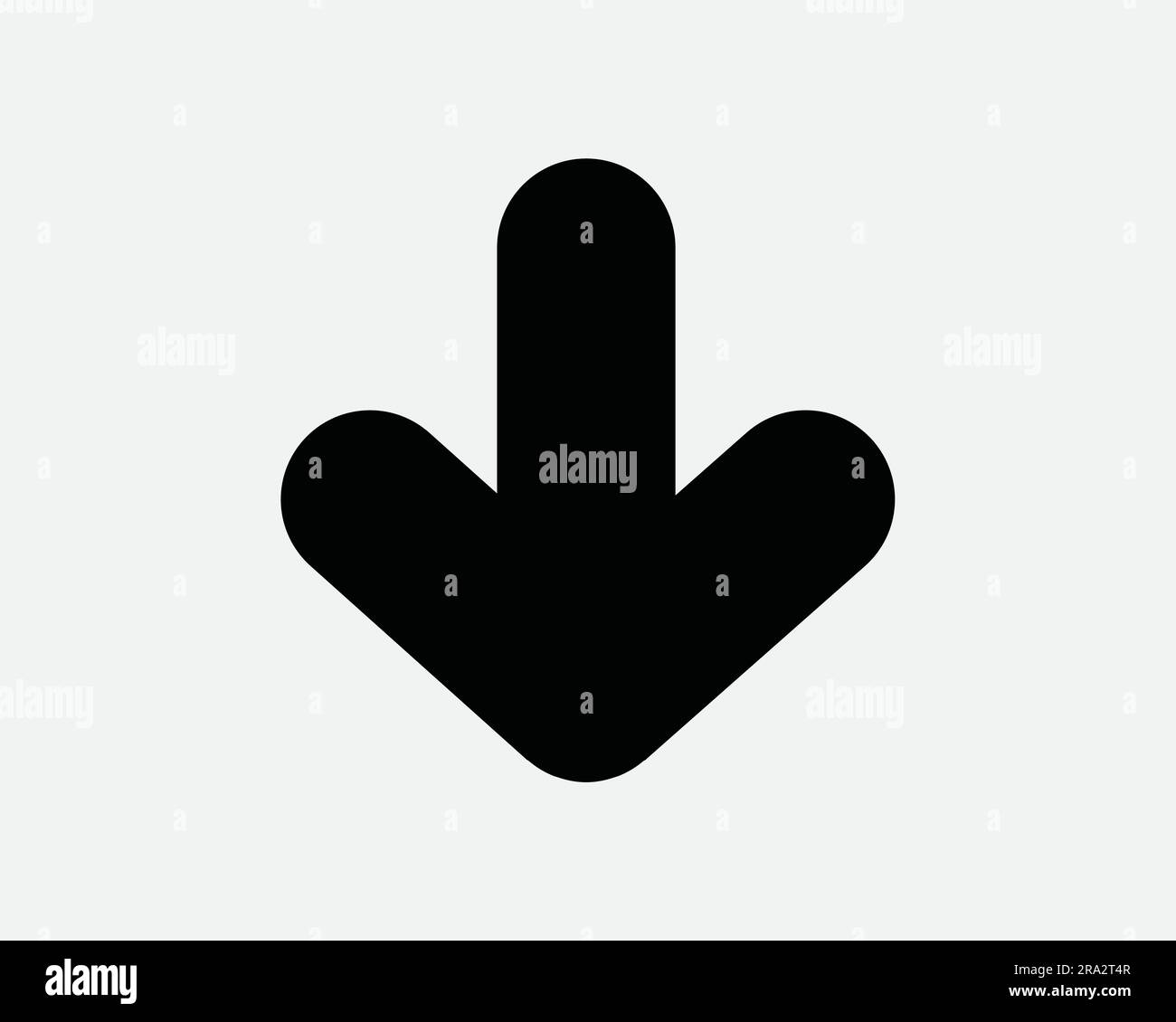 Arrow Down Icon. Download Point Pointer Navigation Position Here Entrance Path Exit Load. Black ...