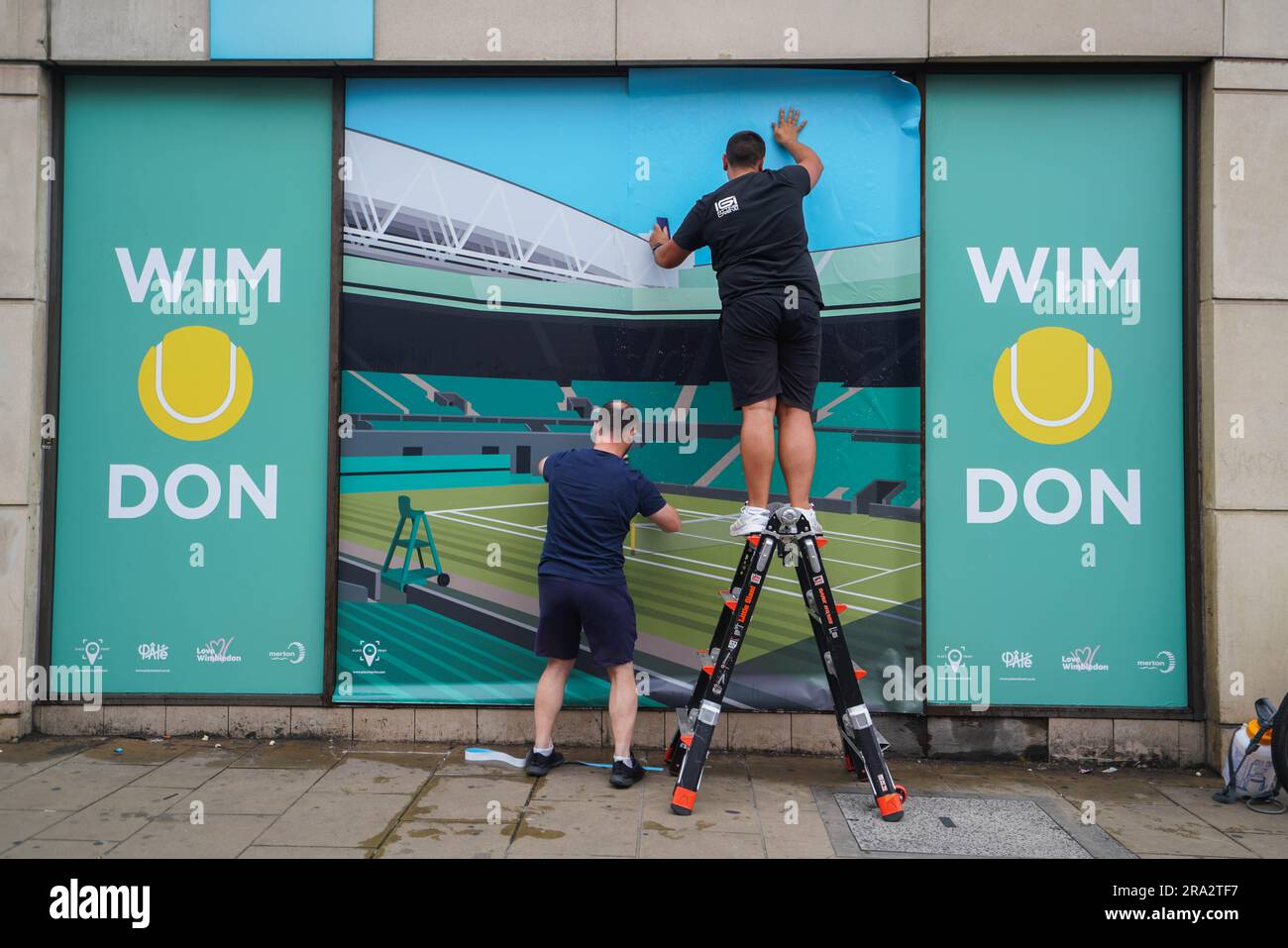 London UK. 30 June 2023 The exterior of a shop iin wimbledon town ...