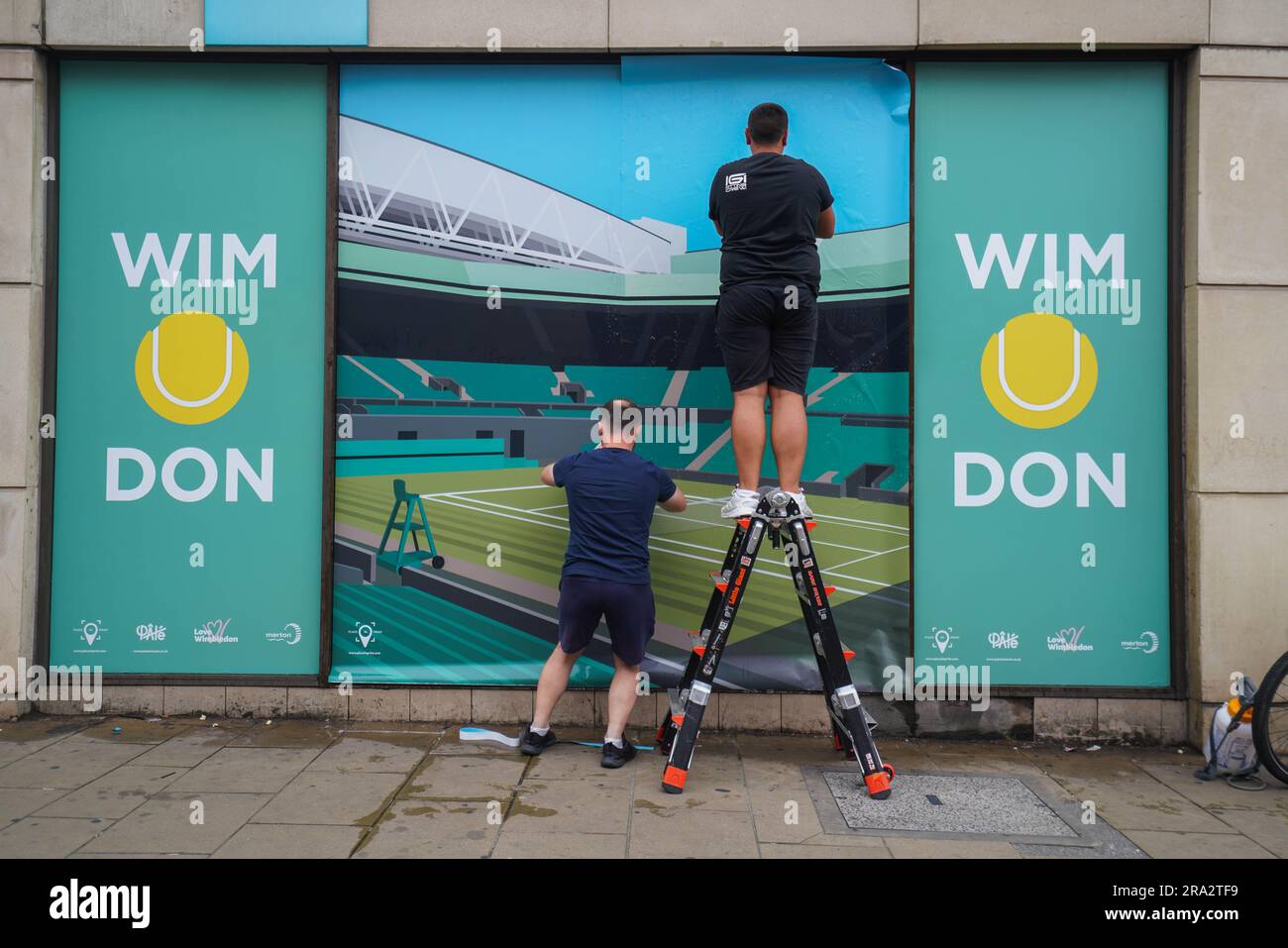 London UK. 30 June 2023 The exterior of a shop iin wimbledon town ...