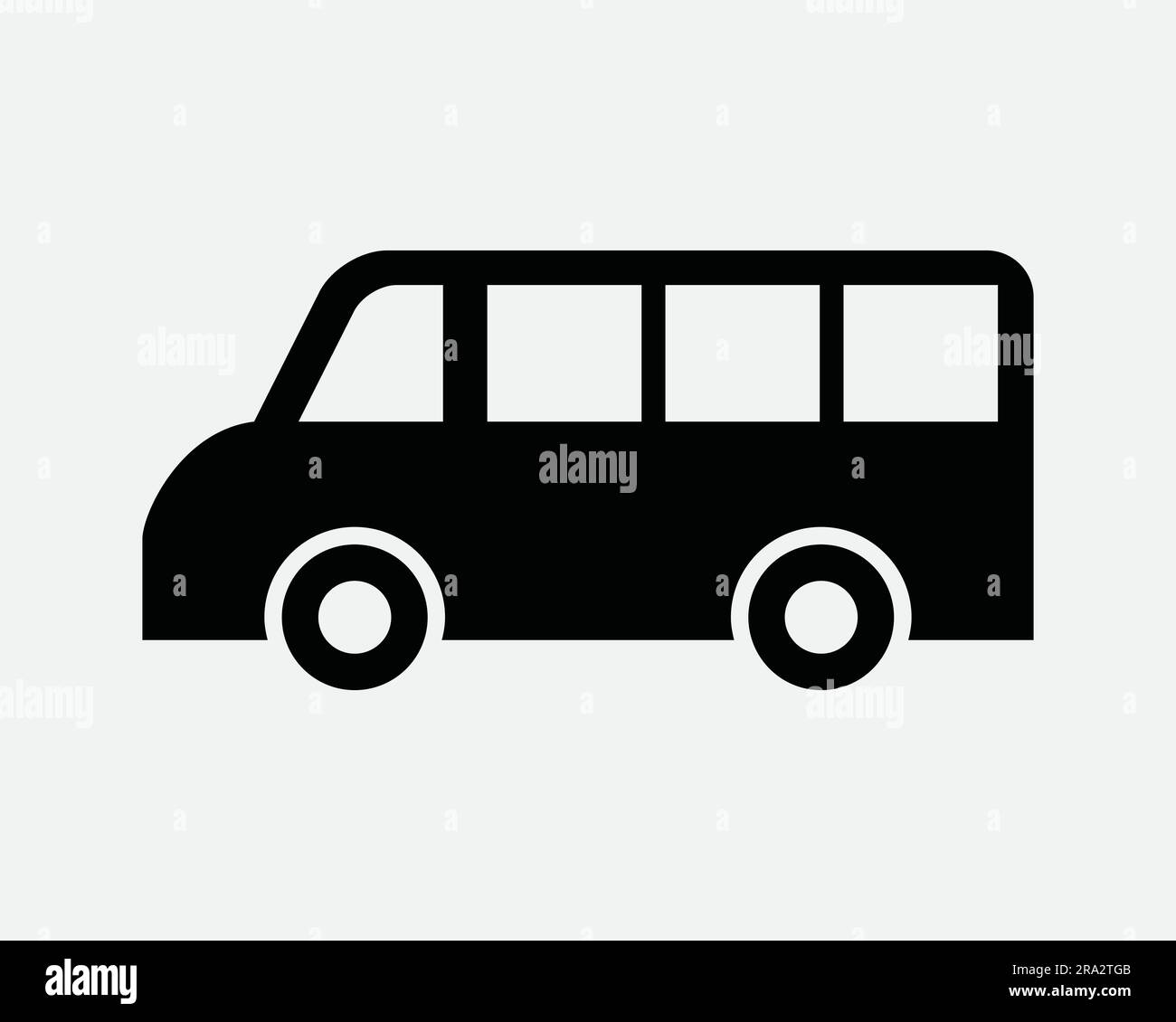 Bus Icon Public Transport School Van Transportation Side View ...