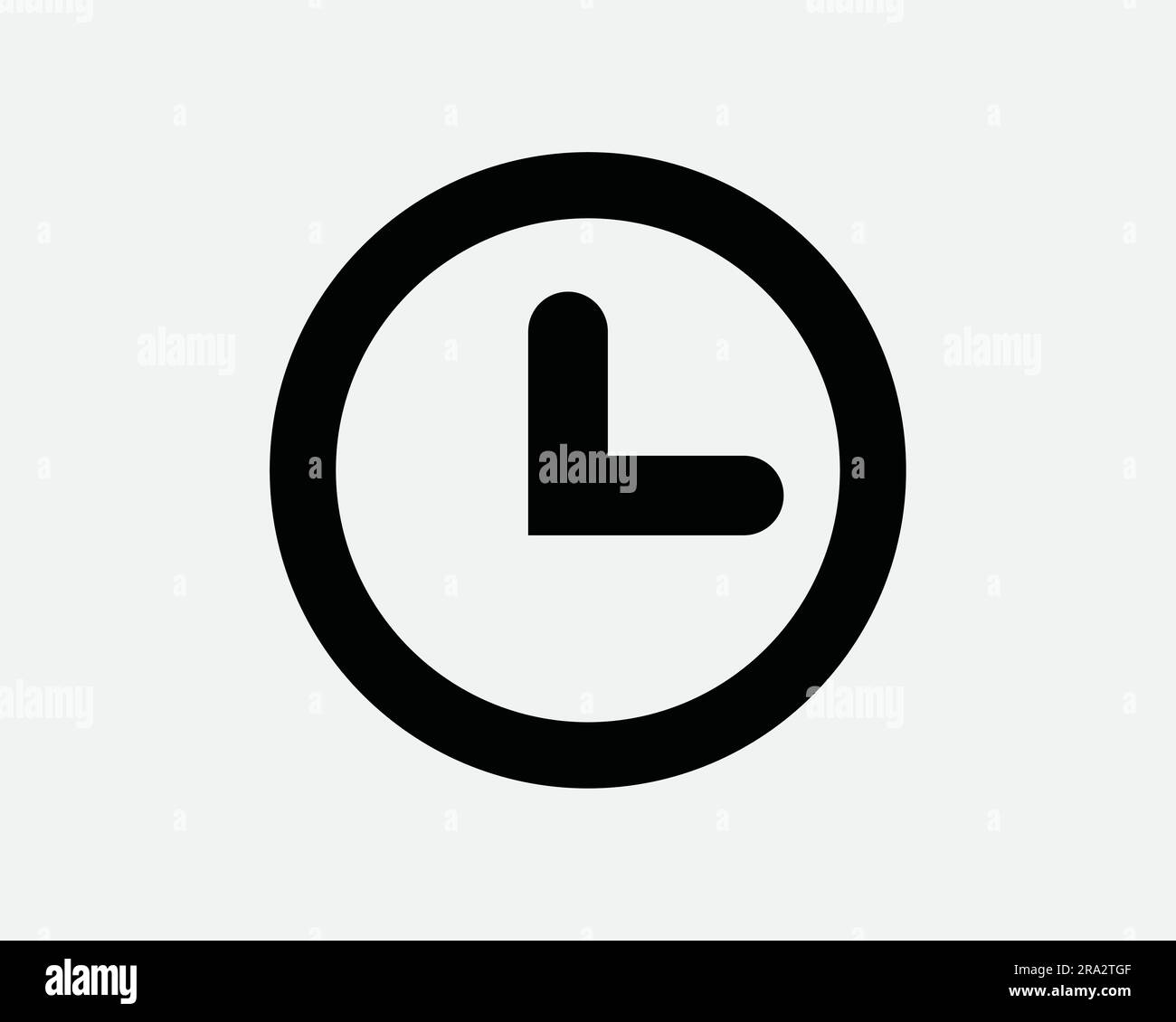 Clock Icon Round Circle Time Timer Outline Hour Minute Stopwatch Dial