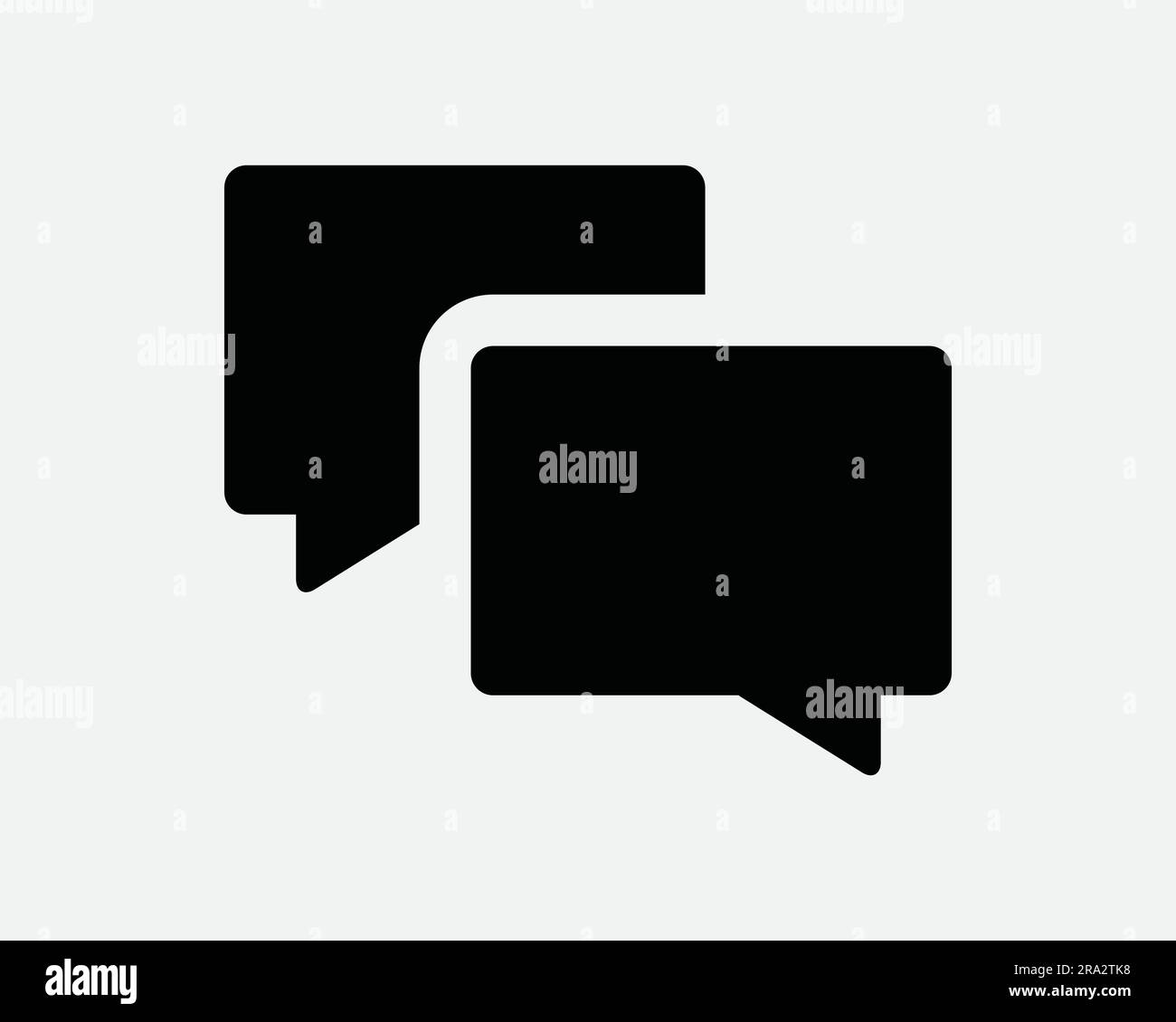 Discussion Chat Icon. Dialogue Dialog Box Bubble Talk Speech Communication Message Text. Black ...