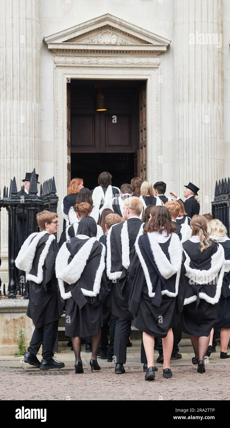 Students from Emmanuel College, University of Cambridge, England ...